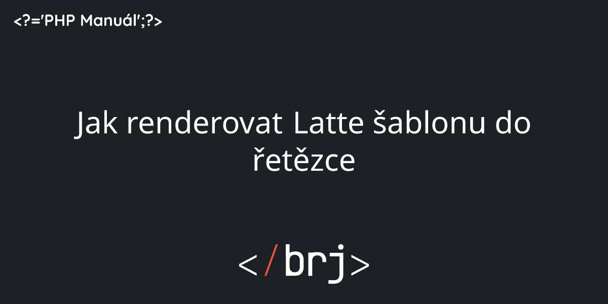 How To Render A Latte Template To A String