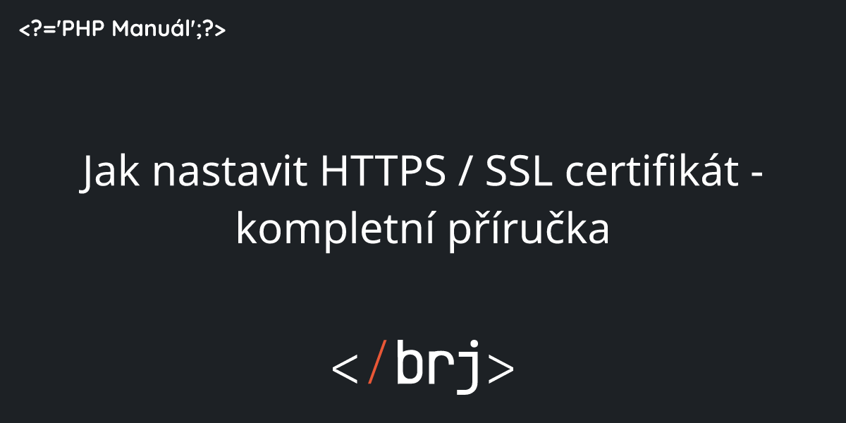 How to set up an HTTPS / SSL certificate - complete guide