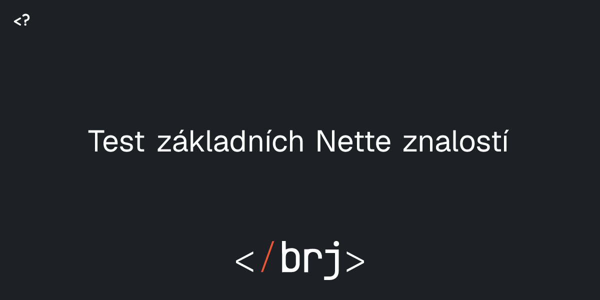 Test Of Basic Nette Knowledge 0664